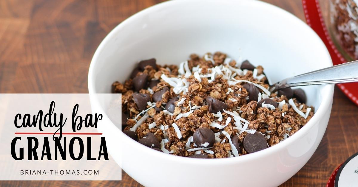 Candy Bar Granola - THM XO - the perfect homemade gift!